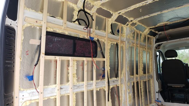 Van Conversion: Framing plus Installing the Wall and Ceiling – Just Edith
