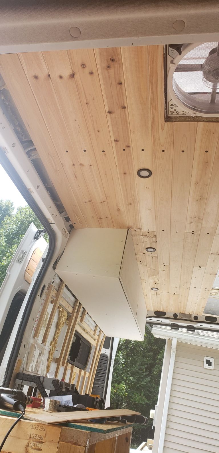 Van Conversion: Framing plus Installing the Wall and Ceiling – Just Edith