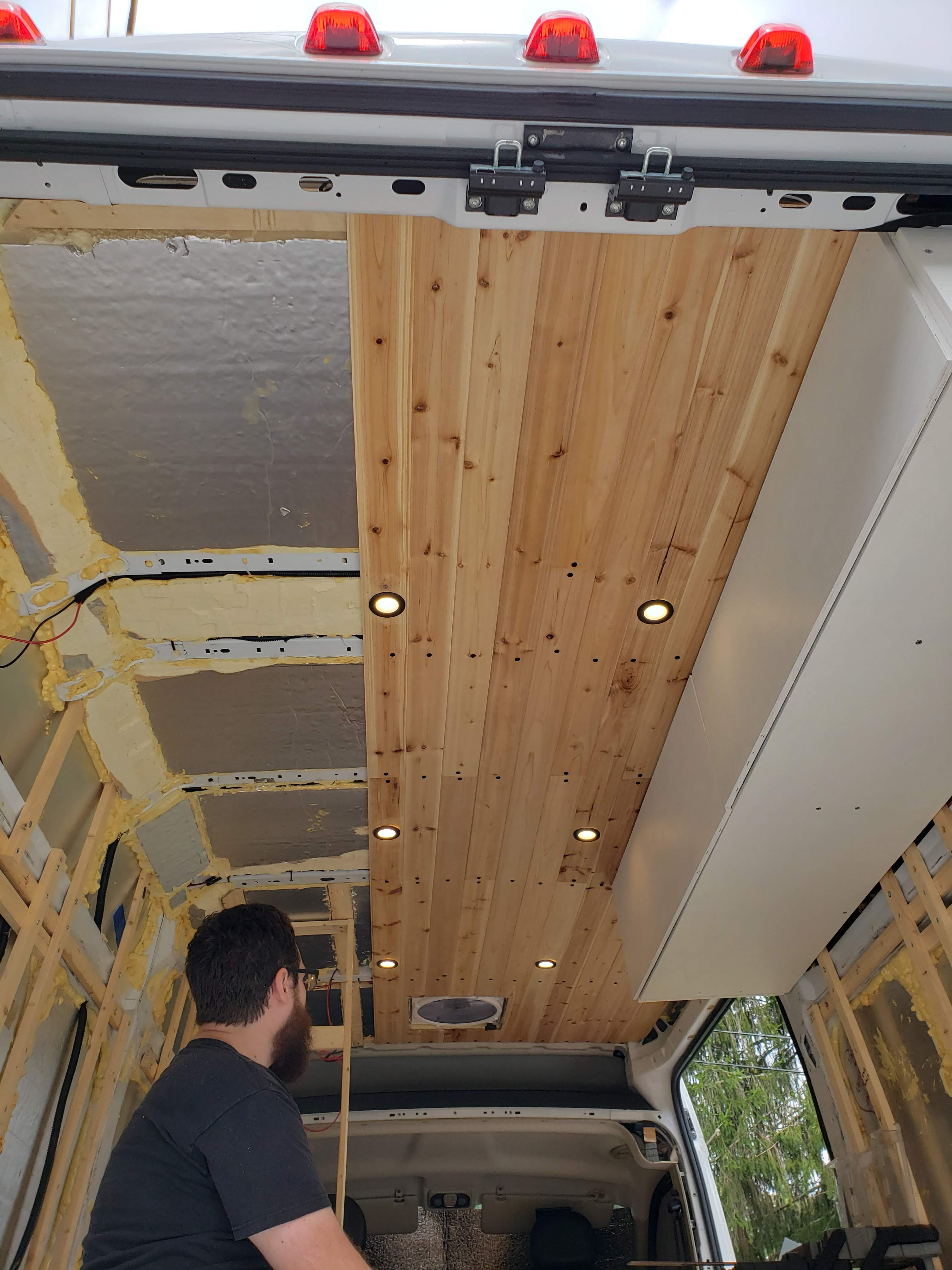 Van Conversion: Framing plus Installing the Wall and Ceiling – Just Edith