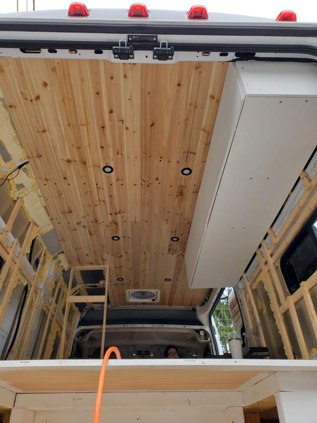 Van Conversion: Framing plus Installing the Wall and Ceiling – Just Edith