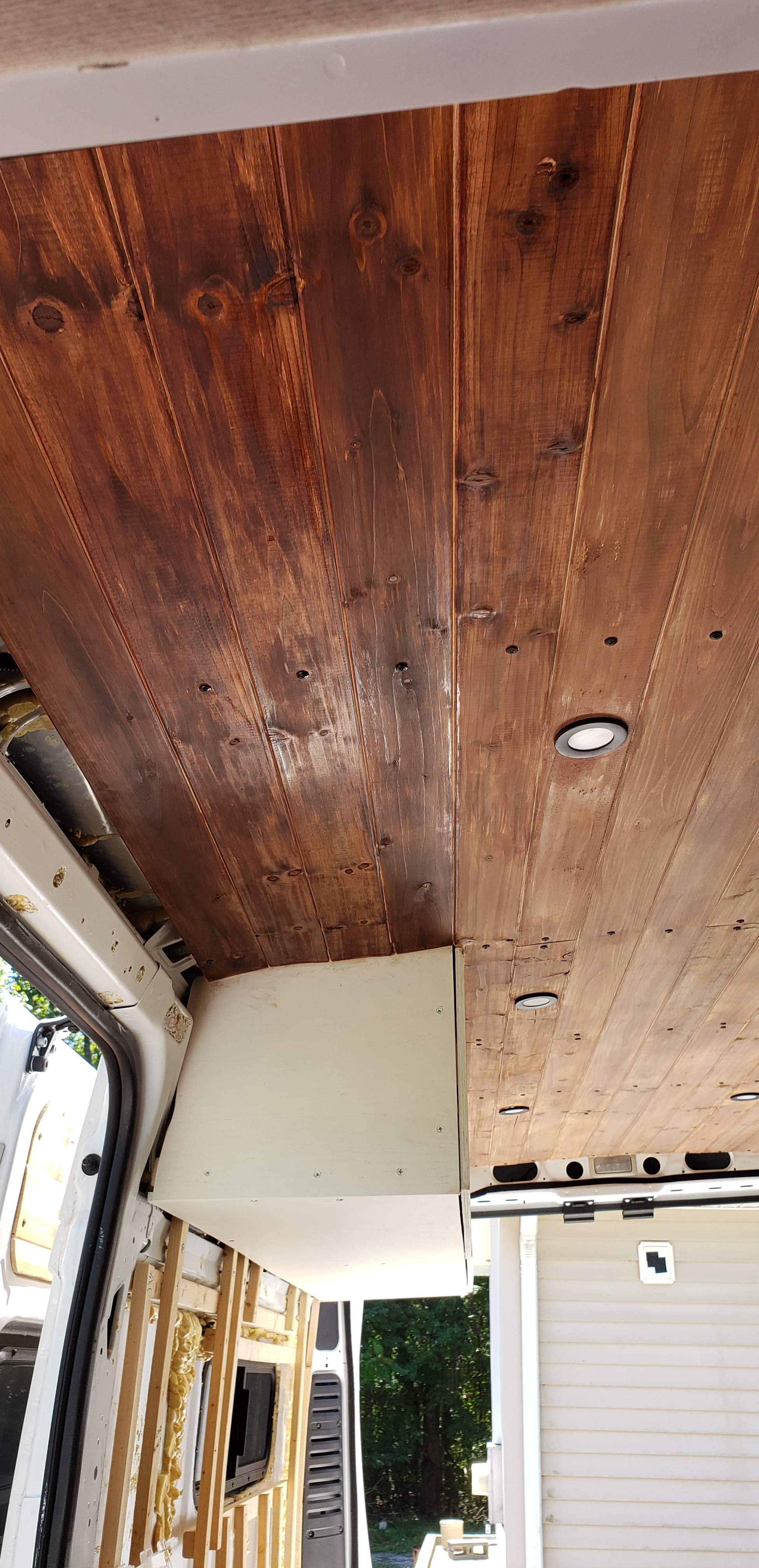 Van Conversion: Framing plus Installing the Wall and Ceiling – Just Edith