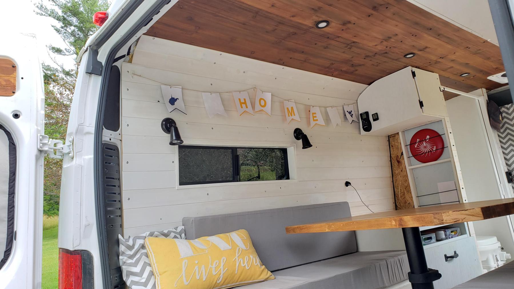 Van Conversion: Framing plus Installing the Wall and Ceiling – Just Edith